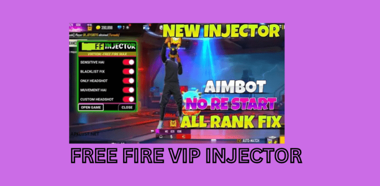 FF Injector VIP OB52 Apk (New Version V145) Free For Android - APKLUST